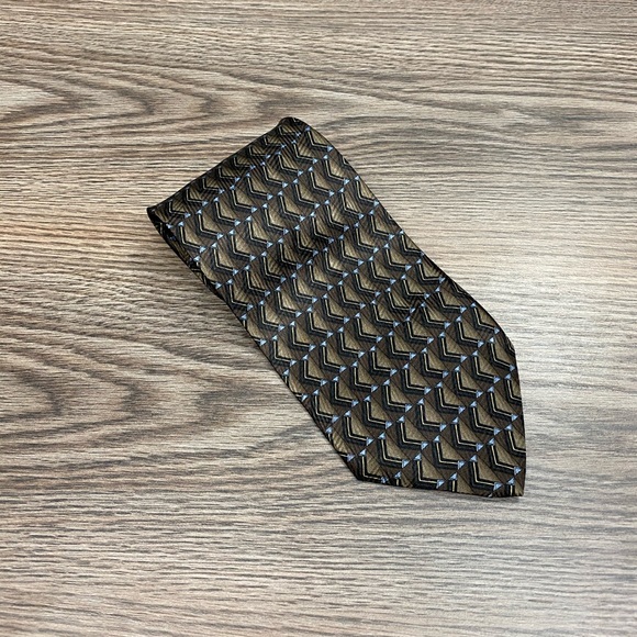 Louis Roth | Accessories | Louis Roth Olive Navy Blue Check Tie | Poshmark